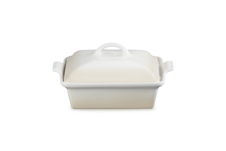 Le Creuset Deep Square Dish with Lid 23cm Meringue