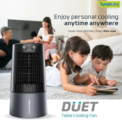 Symphony Duet Table Air Cooler Black