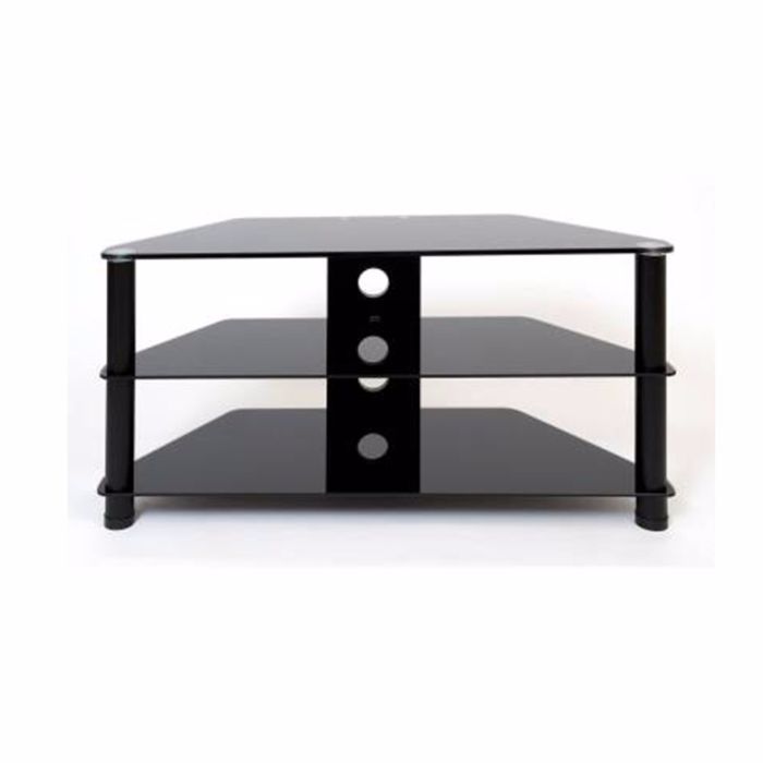 DFE 1000mm TV Stand Black Glass