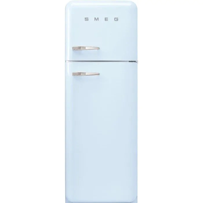 Smeg 60cm 50s Style Right Hand Hinge Freezer over Fridge Pastel Blue B